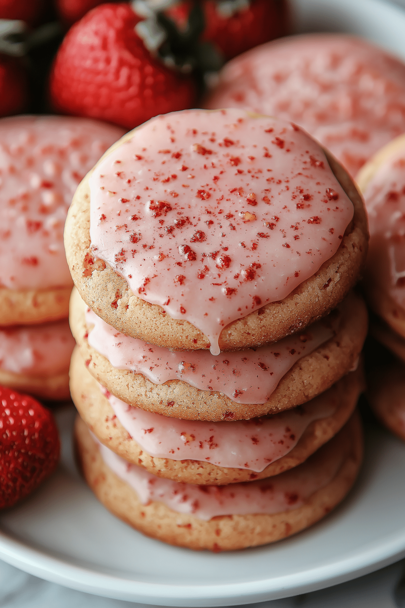 Strawberry Shortbread Cookies