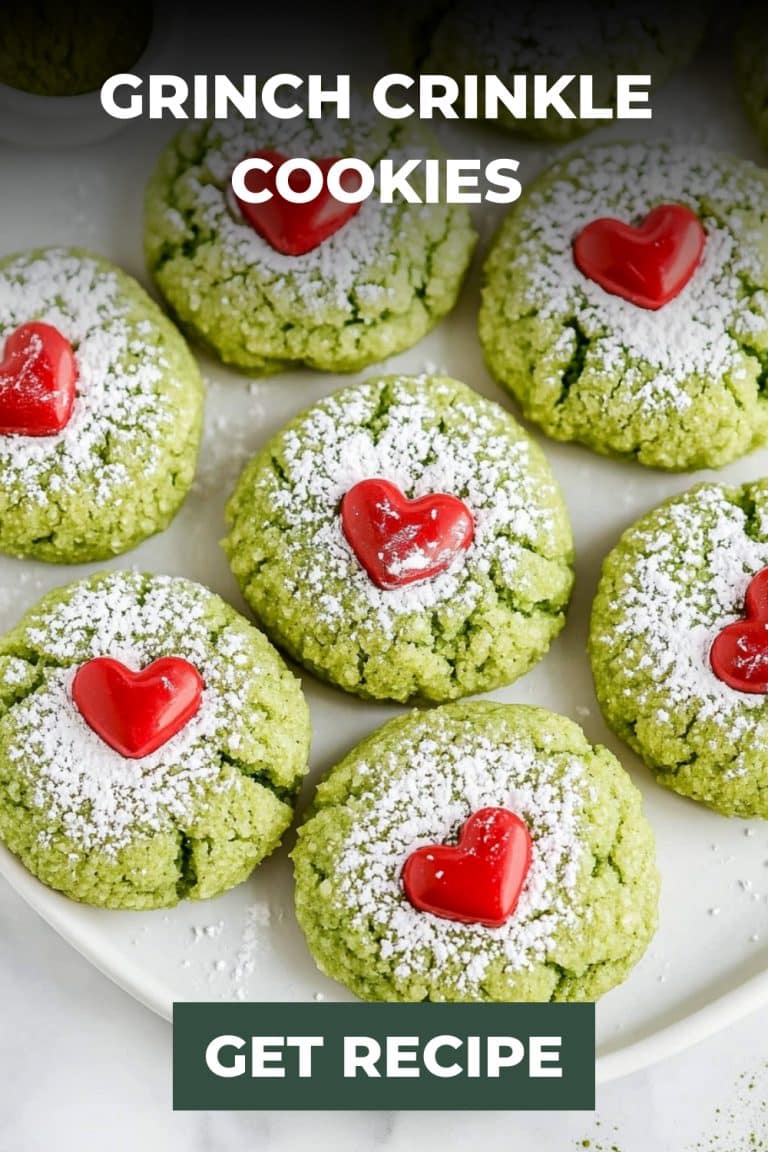 Grinch Crinkle Cookies