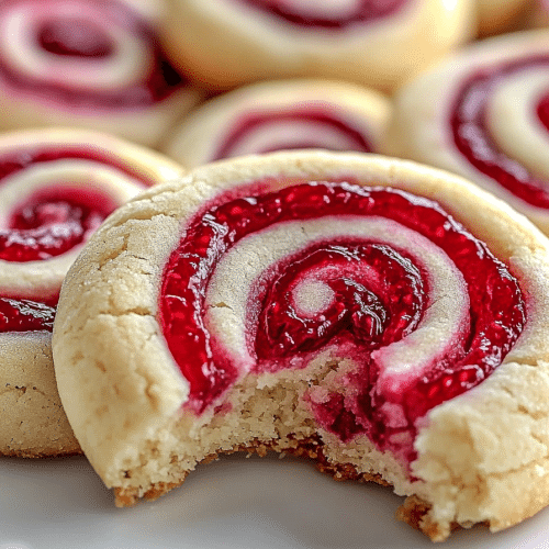 Raspberry Swirl Cookies