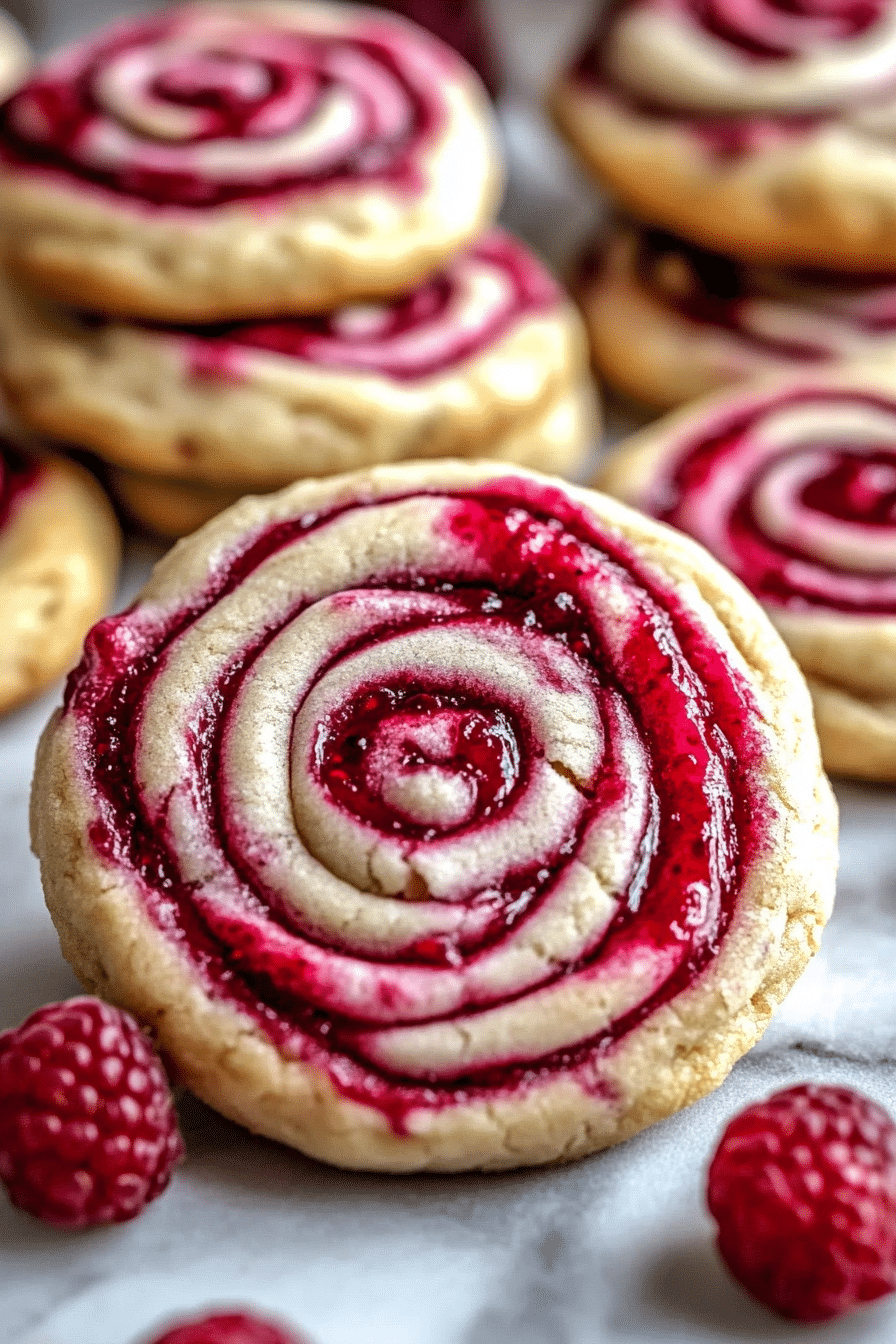 Raspberry Swirl Cookies