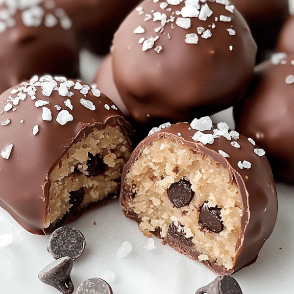 Healthy Chocolate Covered Cookie Dough Balls