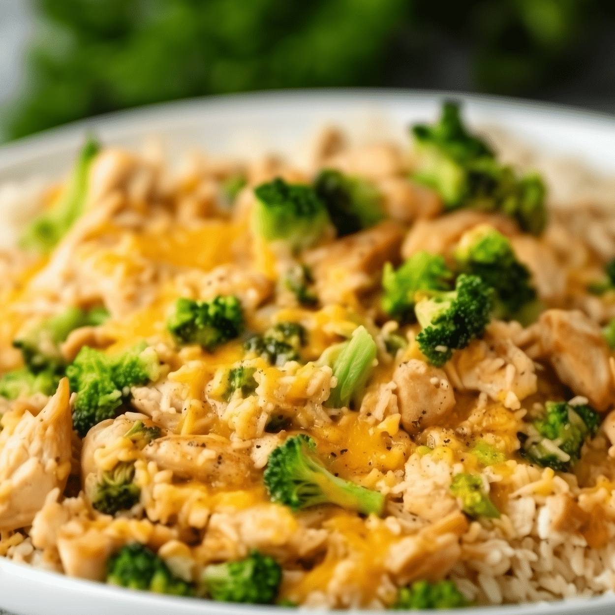 Cheesy Broccoli Chicken And Rice Casserole