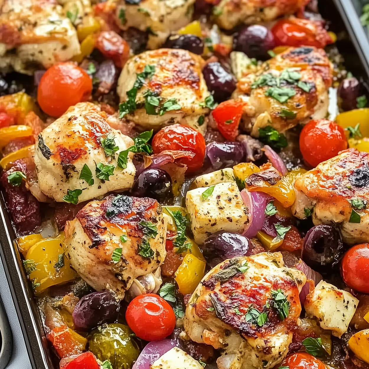 Greek Sheet Pan Chicken Dinner