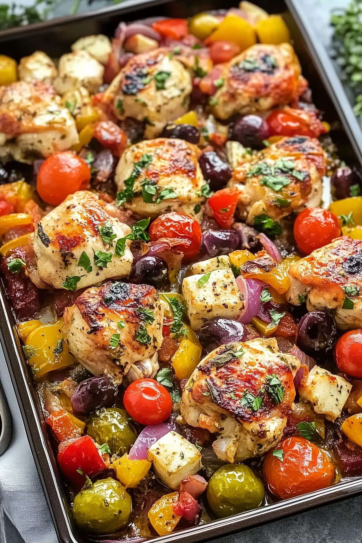 Greek Sheet Pan Chicken Dinner