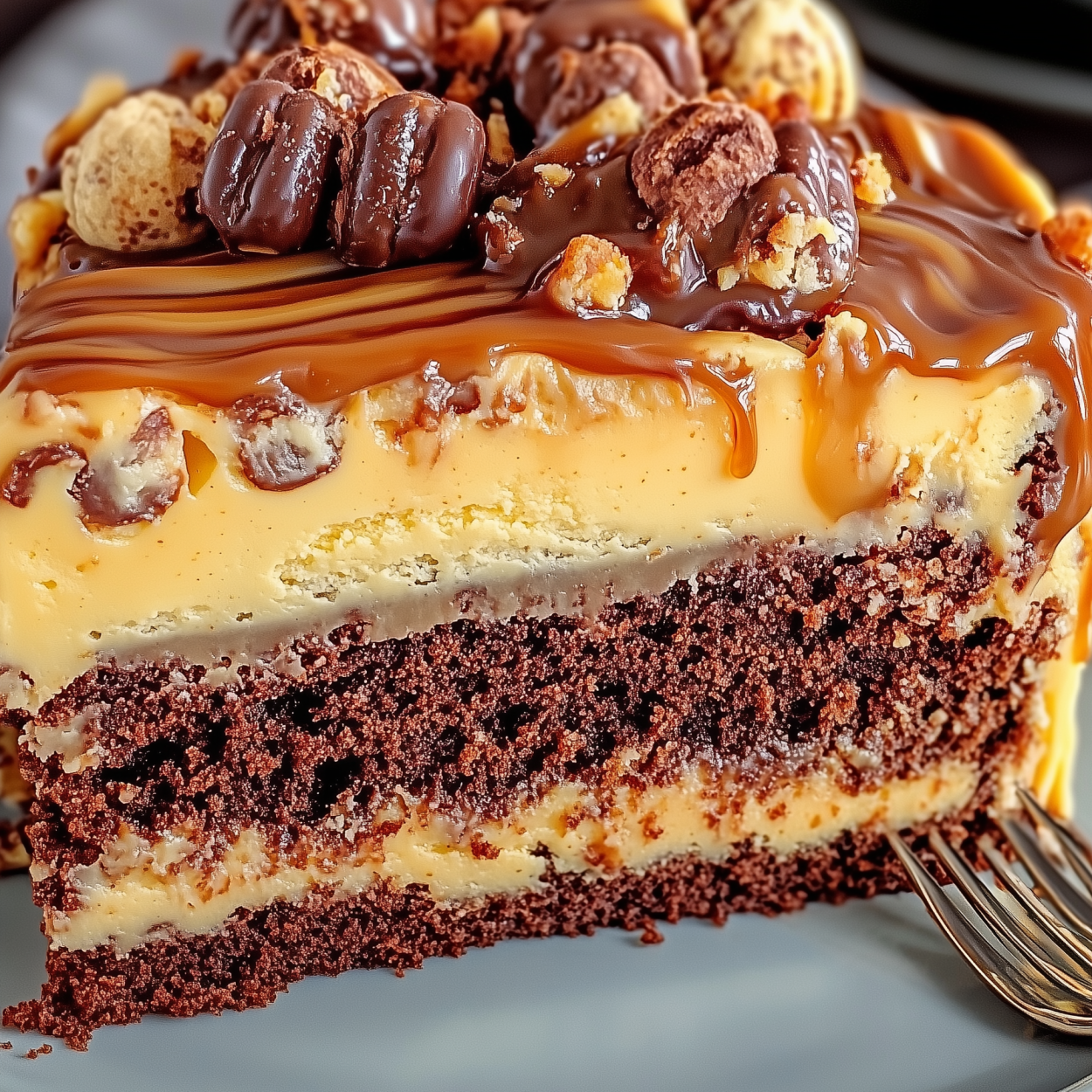 Turtle Caramel Cake