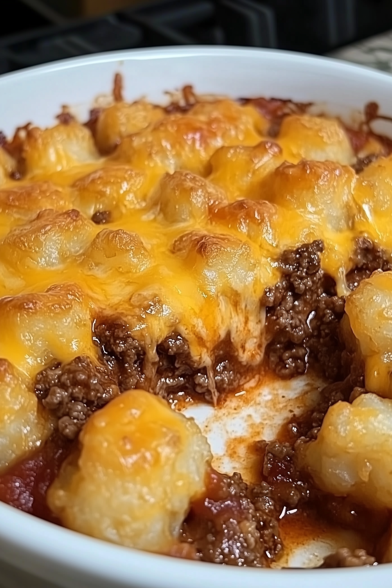 Tater Tot Casserole with Ground Beef
