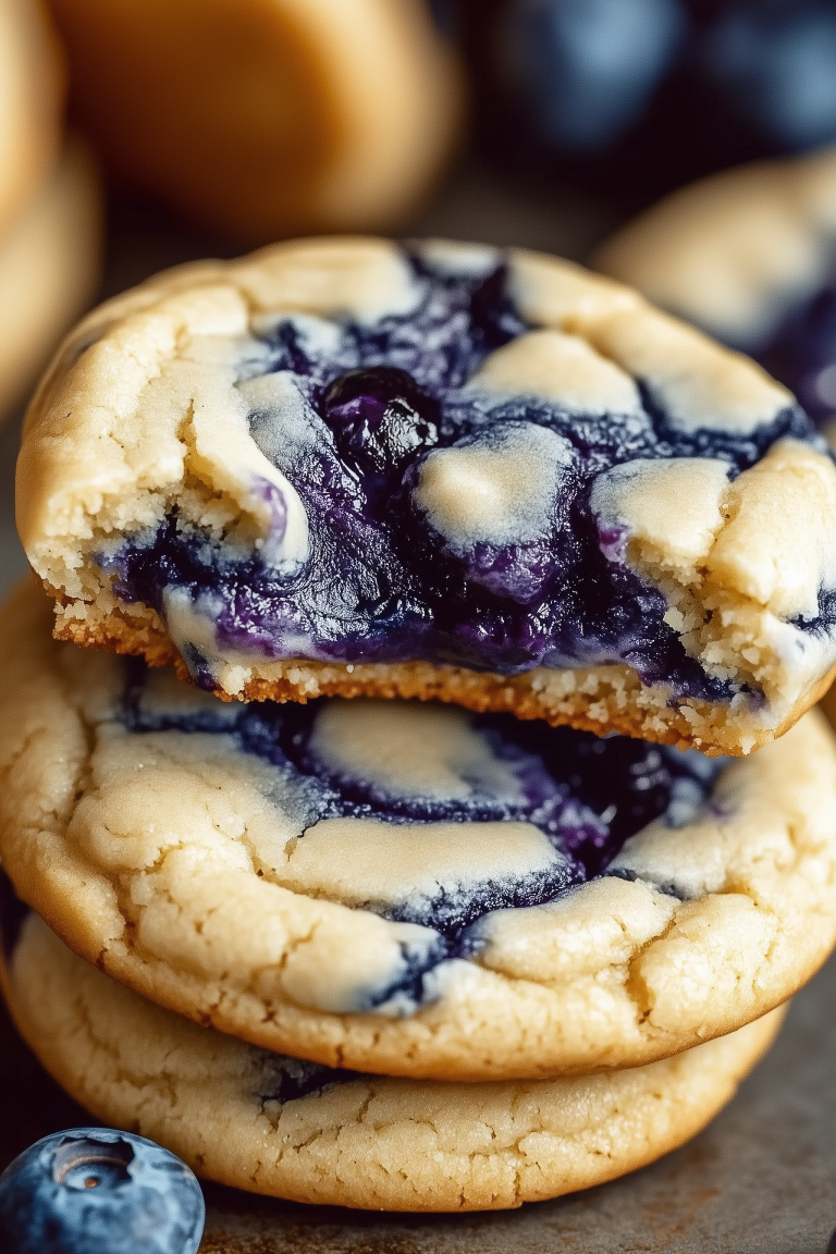Easy Blueberry Cheesecake Swirl Cookie