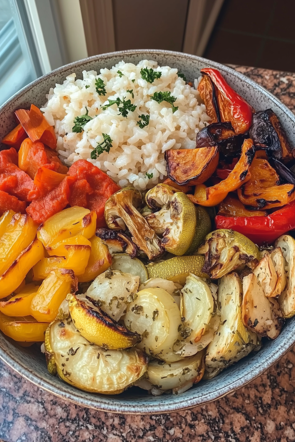 Roasted Vegetable Rice Bowl – Recipes Of Home
