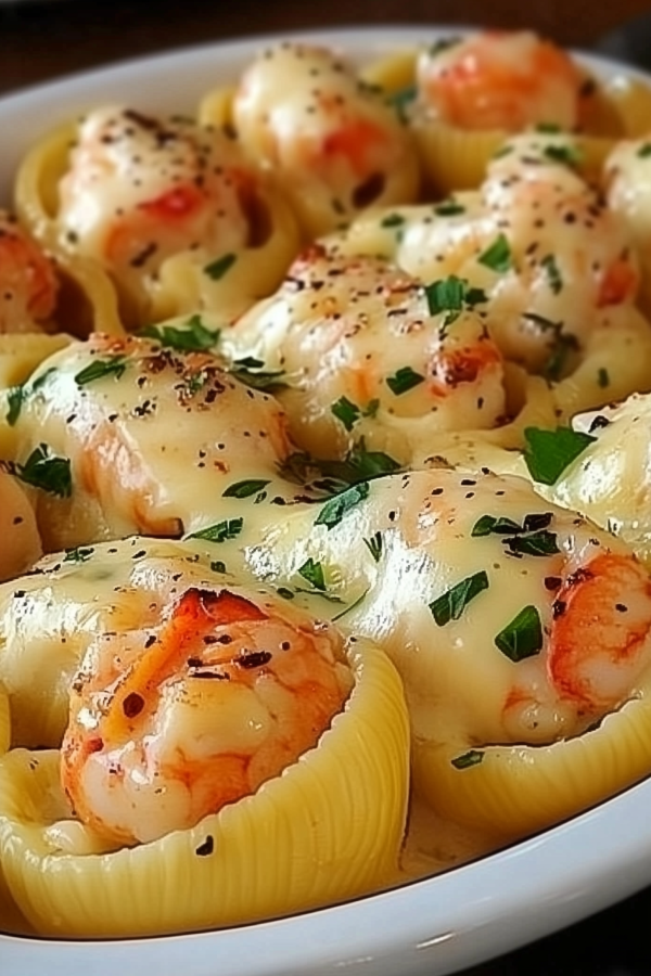 Garlic Butter Lobster-Filled Jumbo Pasta Shells