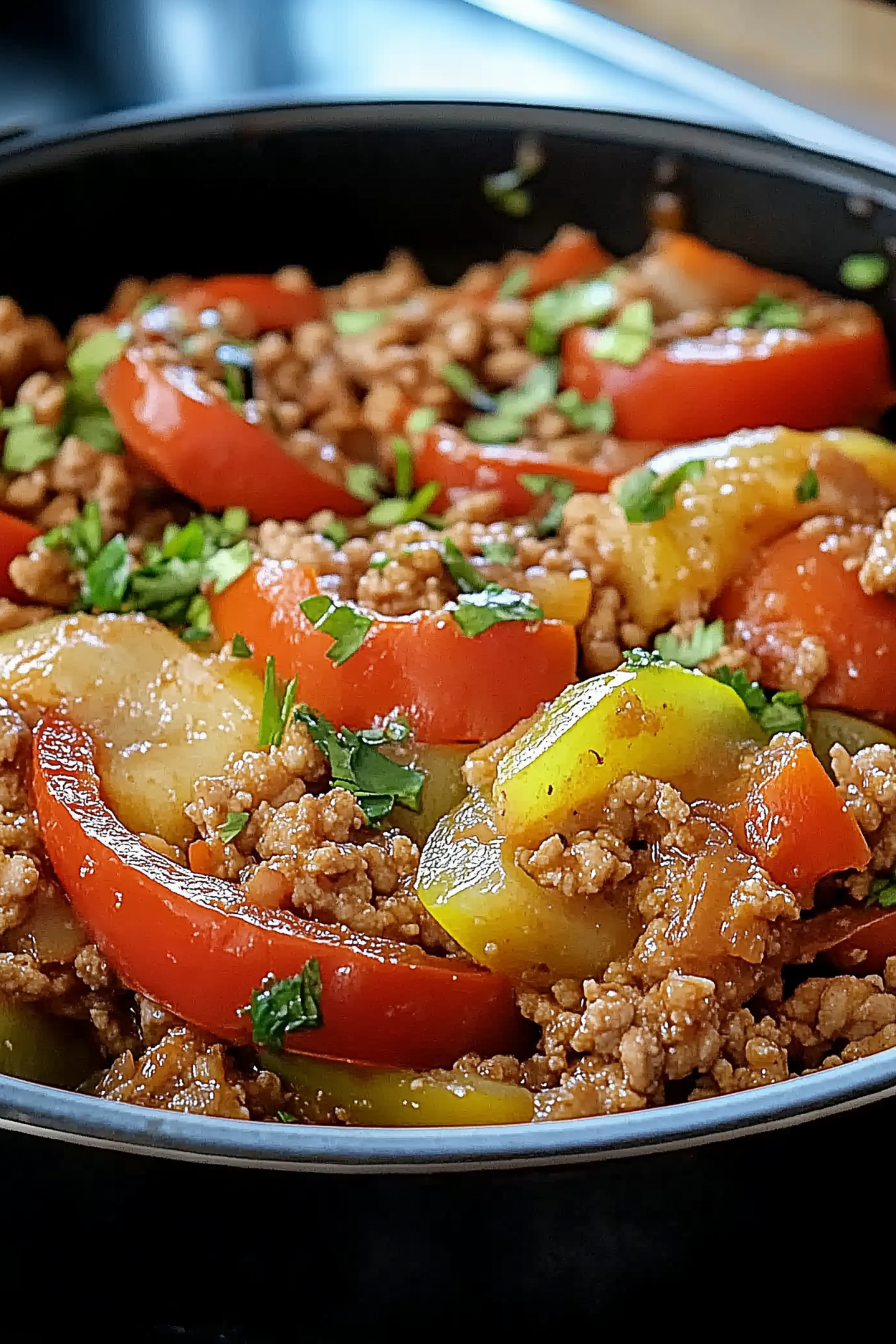 Ground Turkey and Peppers Stir-Fry