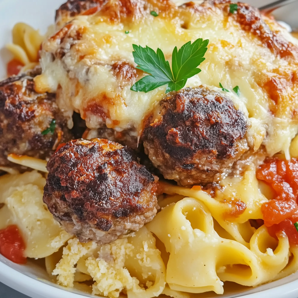 Swedish Meatball Noodle Bake