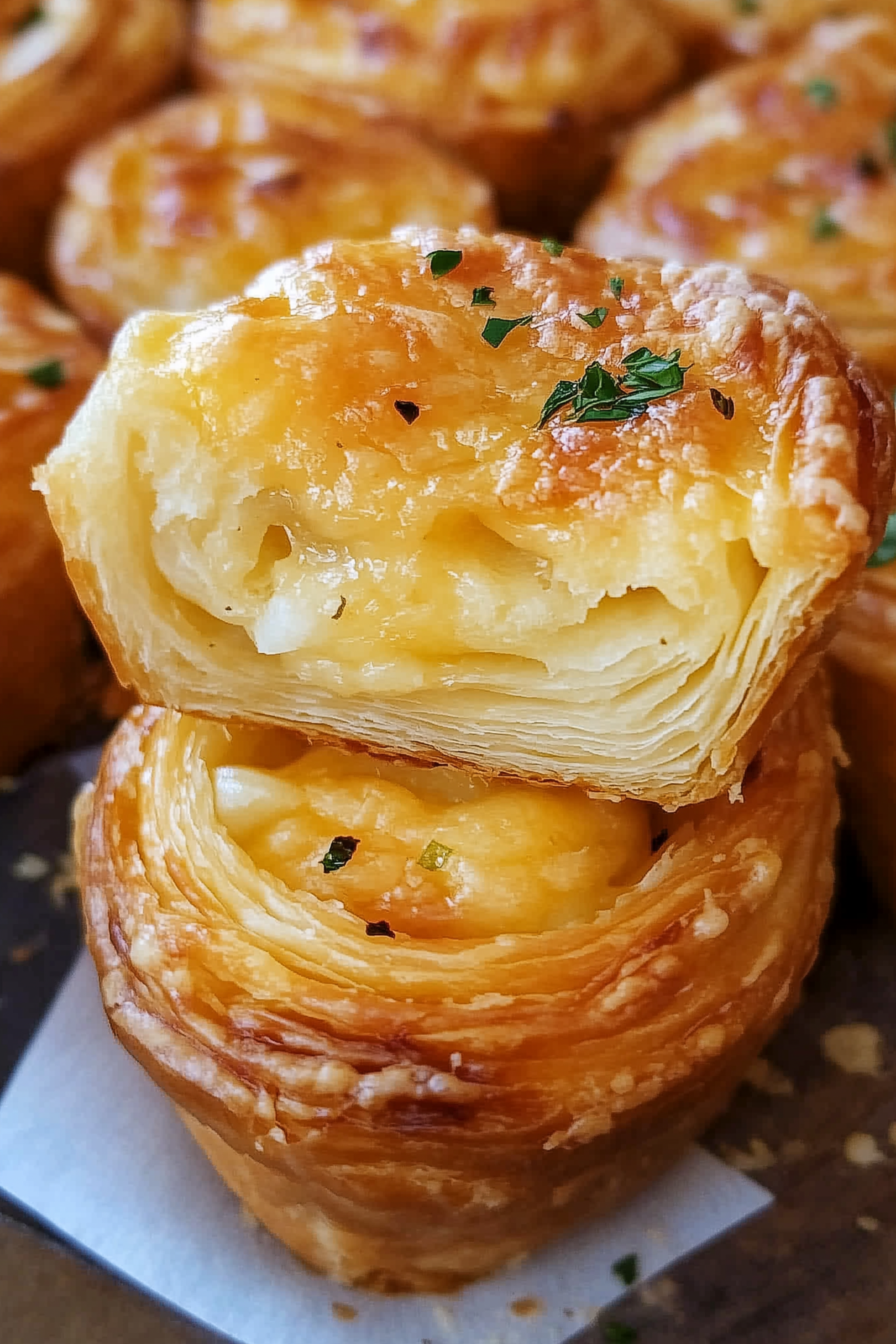 Cheesy Garlic Cruffin