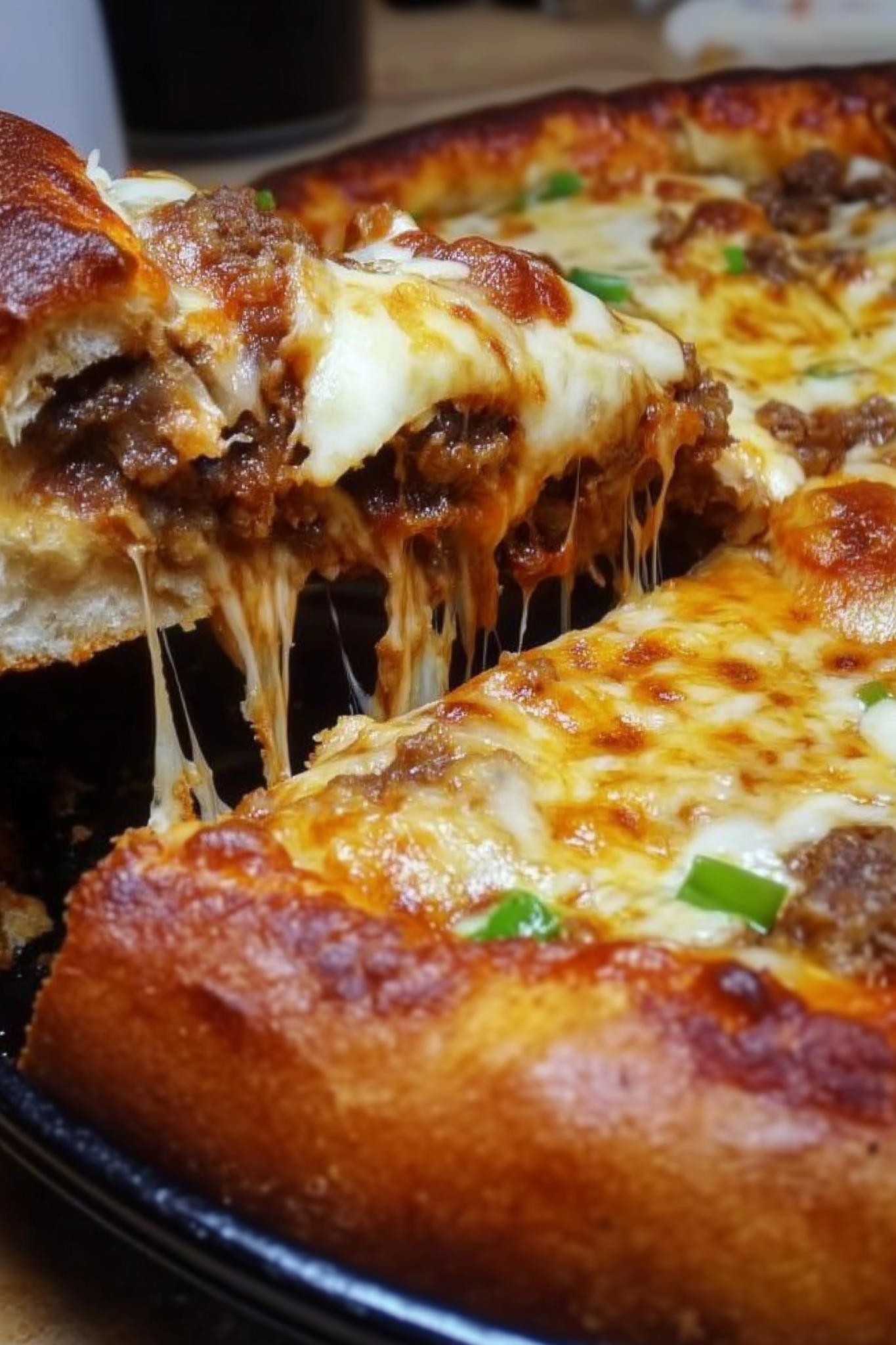 HOMEMADE CHICAGO STYLE DEEP DISH PIZZA
