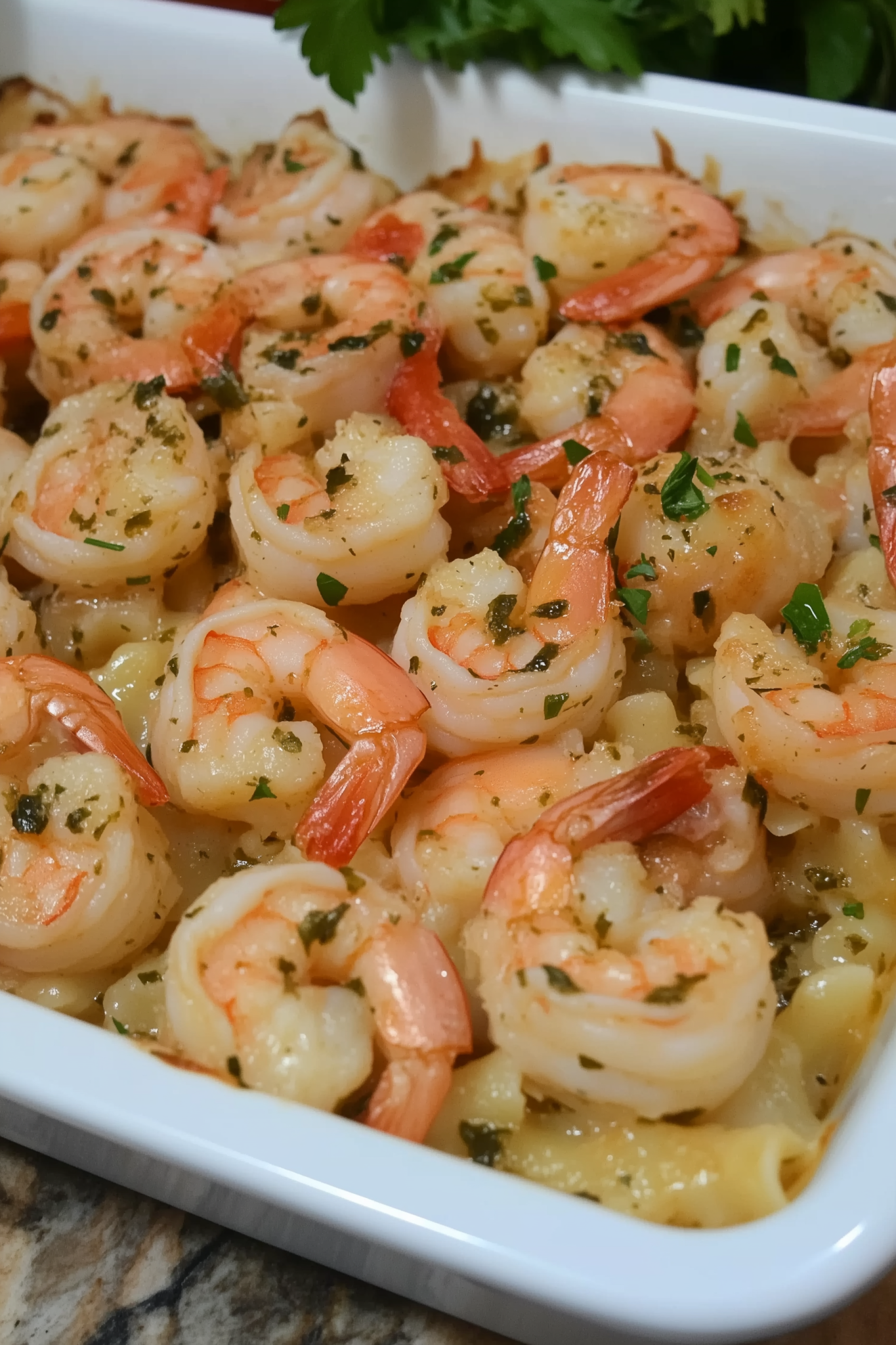 Shrimp Scampi Pasta Bake