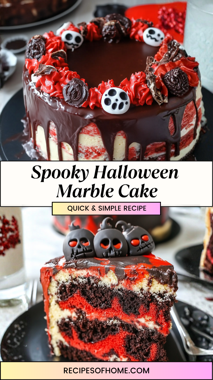 Spooky Halloween Marble Cake