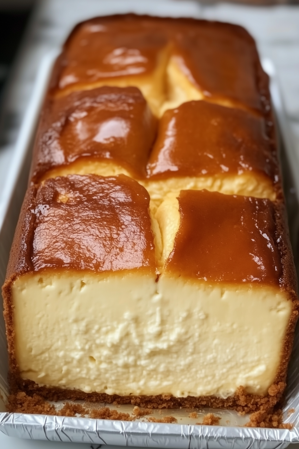 Burnt Basque Cheesecake in a Loaf Pan