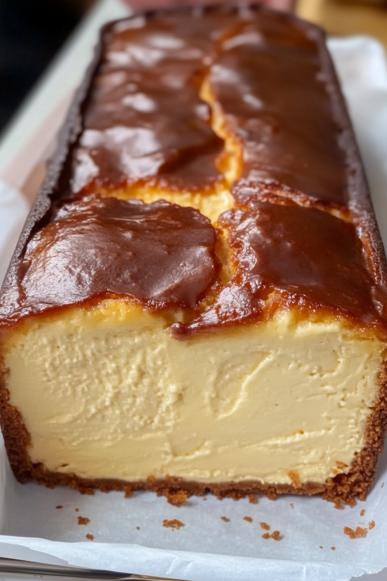 Burnt Basque Cheesecake in a Loaf Pan