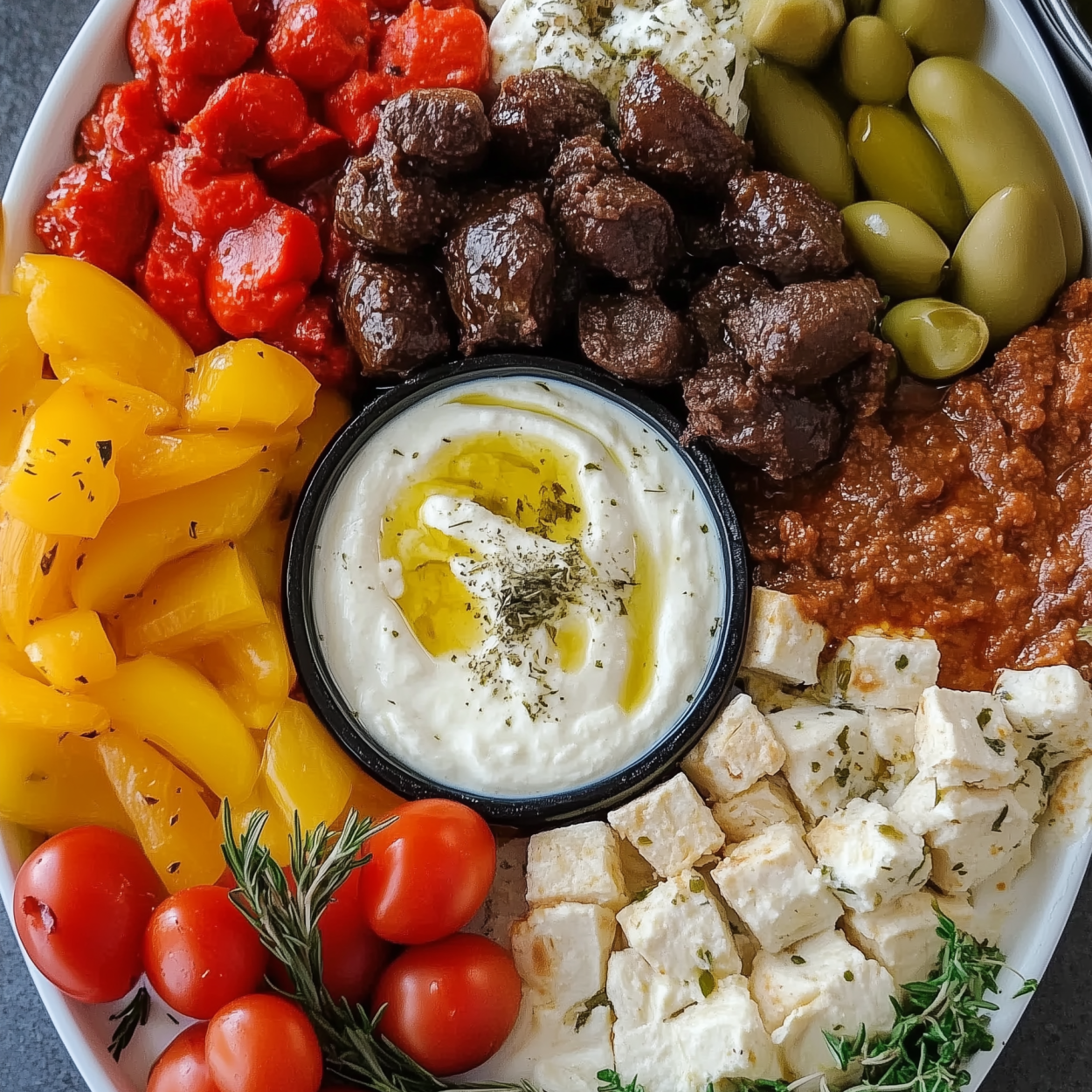 Greek mezze platter