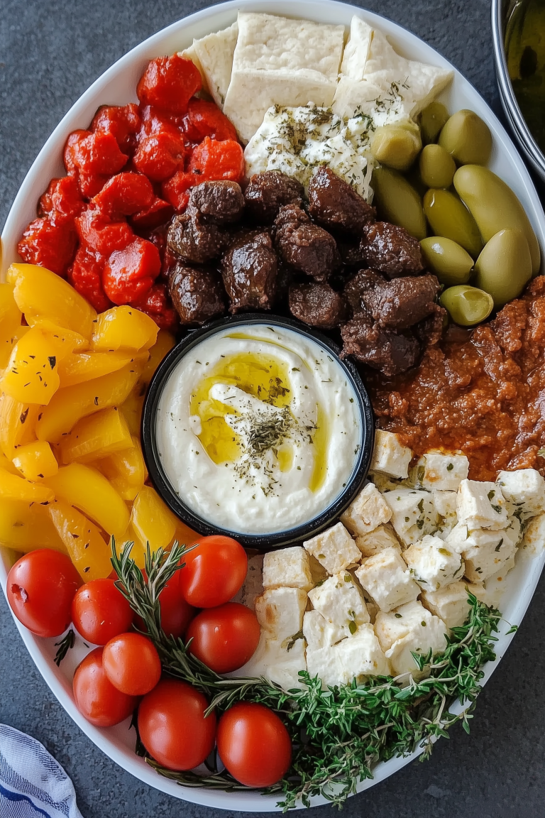 Greek mezze platter