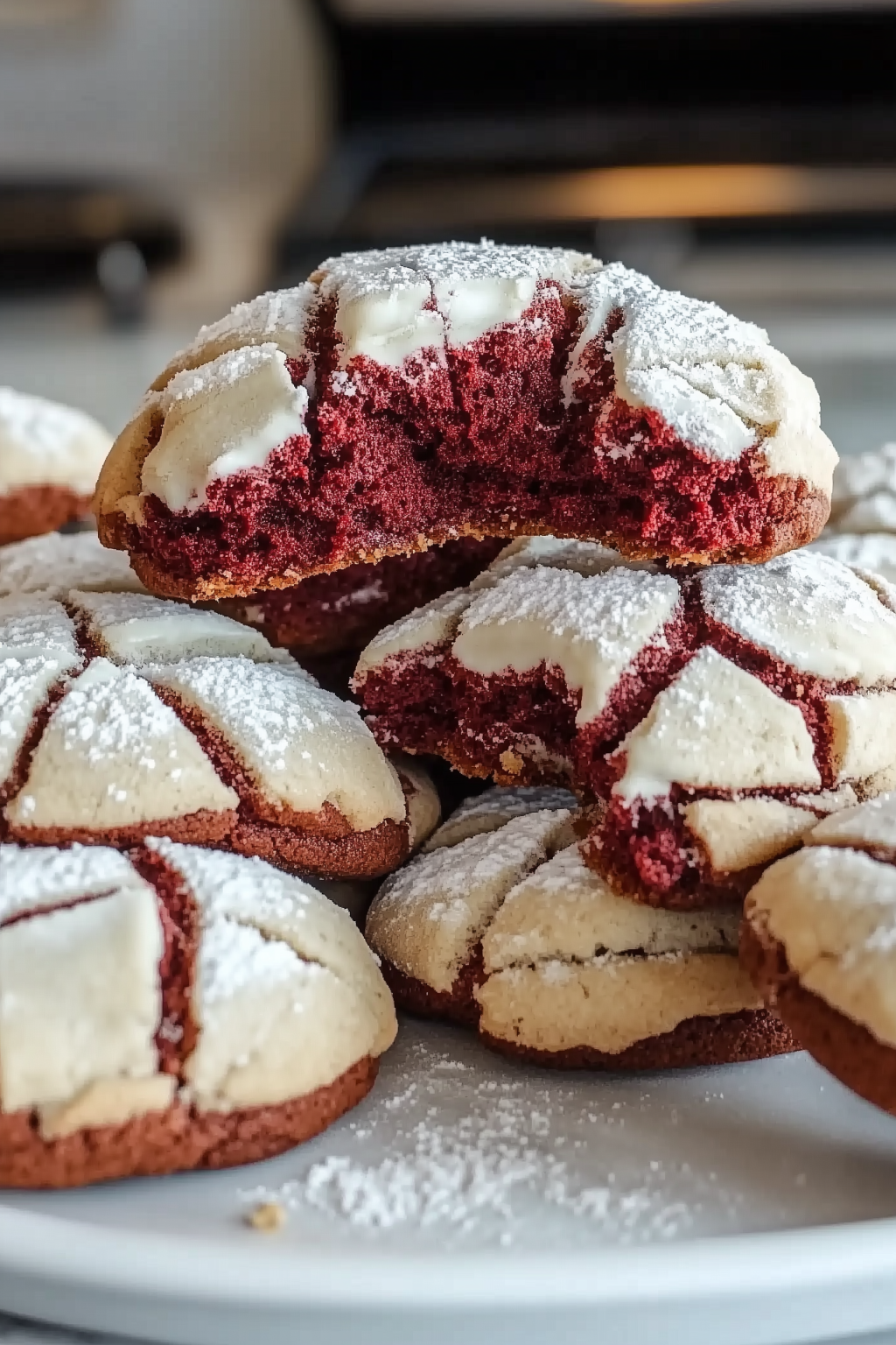 Red Velvet Crinkle Cookie