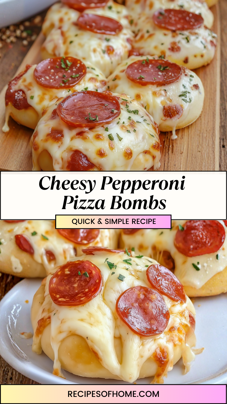 Cheesy Pepperoni Pizza Bombs
