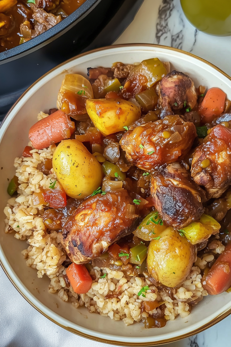 Authentic Caribbean Brown Stew Chicken