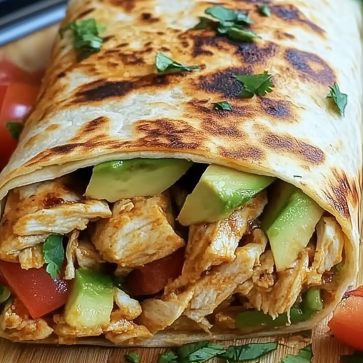 Toasted Chicken Avocado Wraps