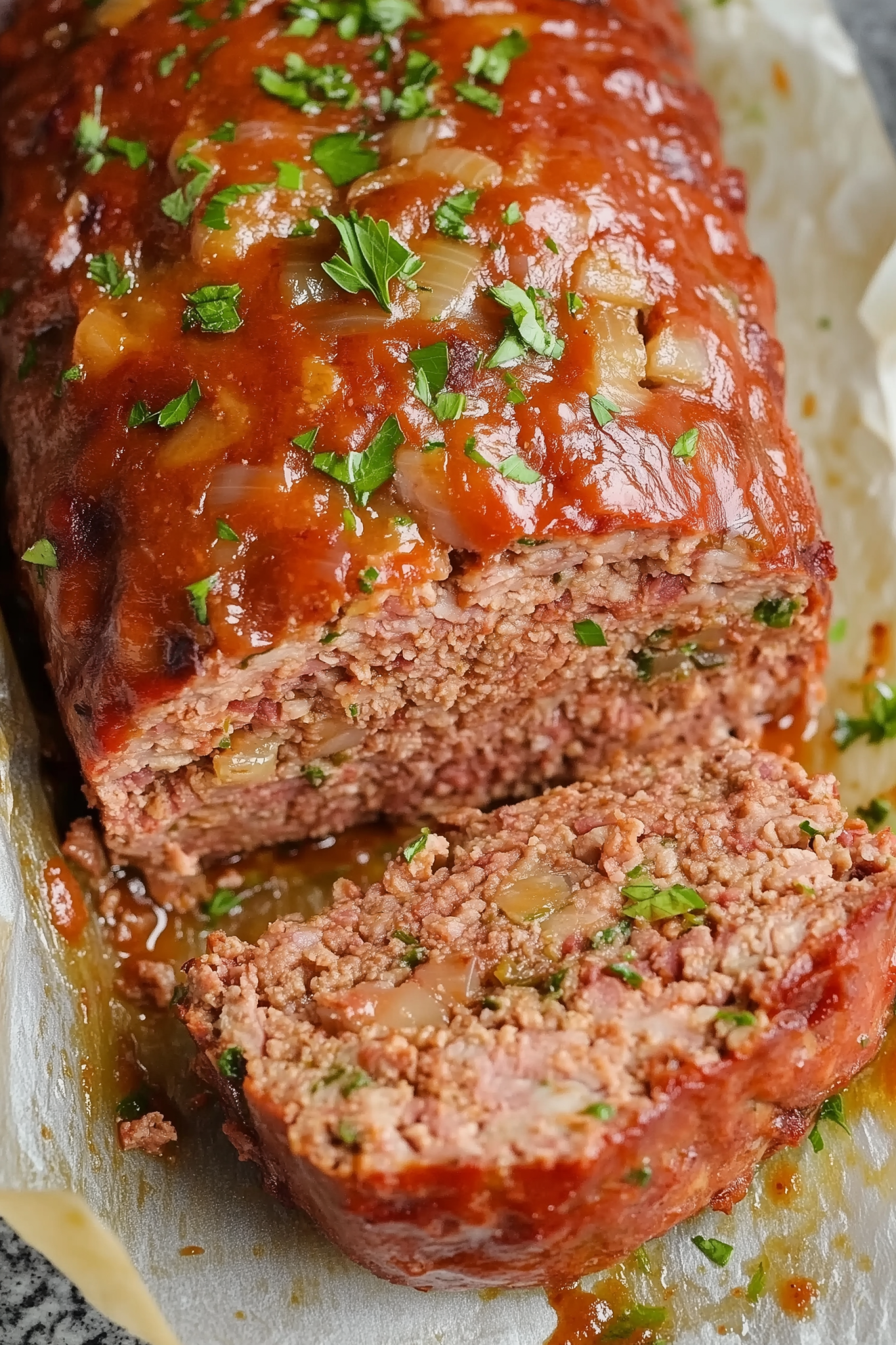 Homemade Classic Meatloaf with Tangy Glaze
