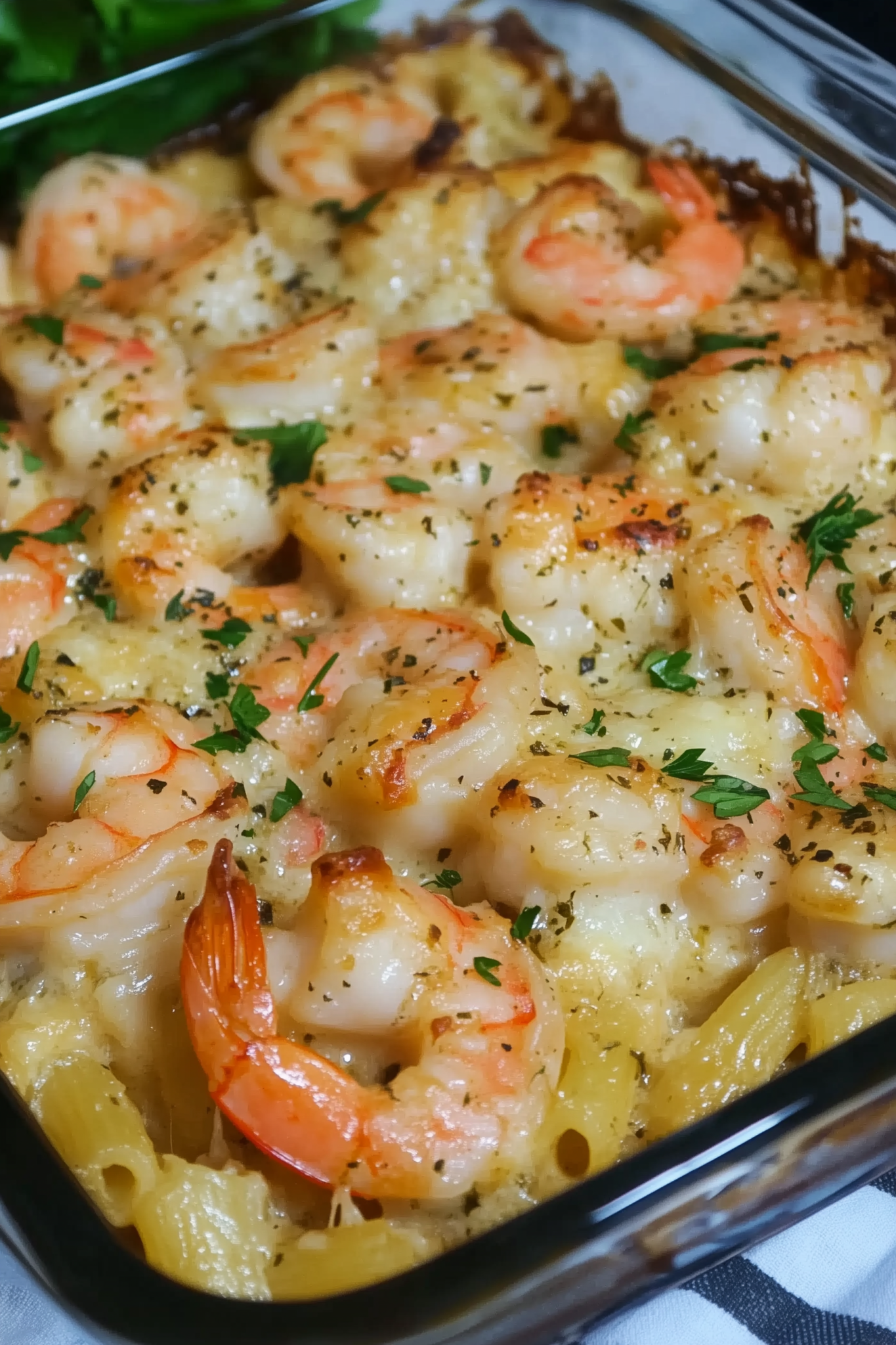Homemade Shrimp Scampi Pasta Bake
