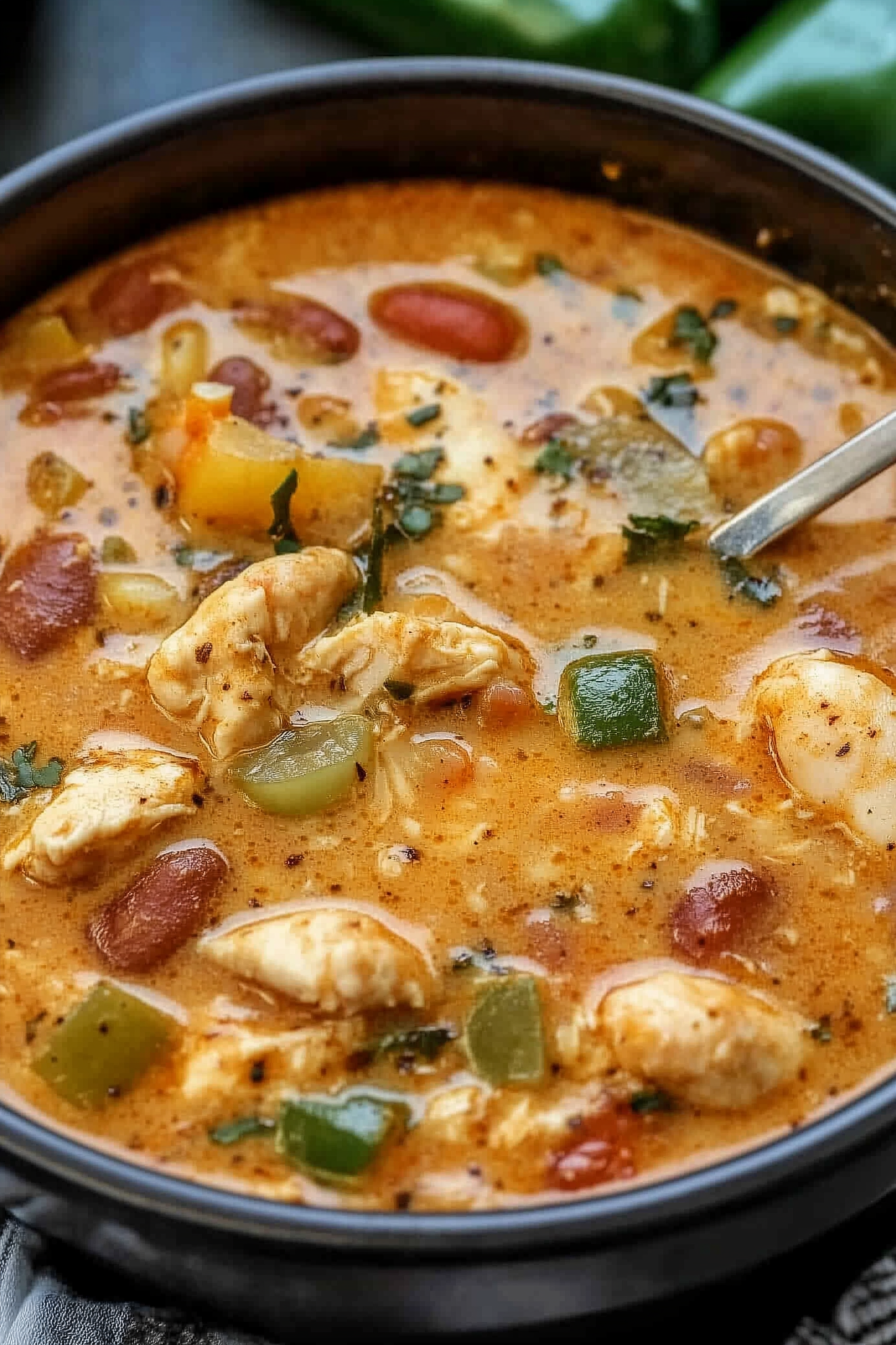 Homemade Cajun White Chicken Chili