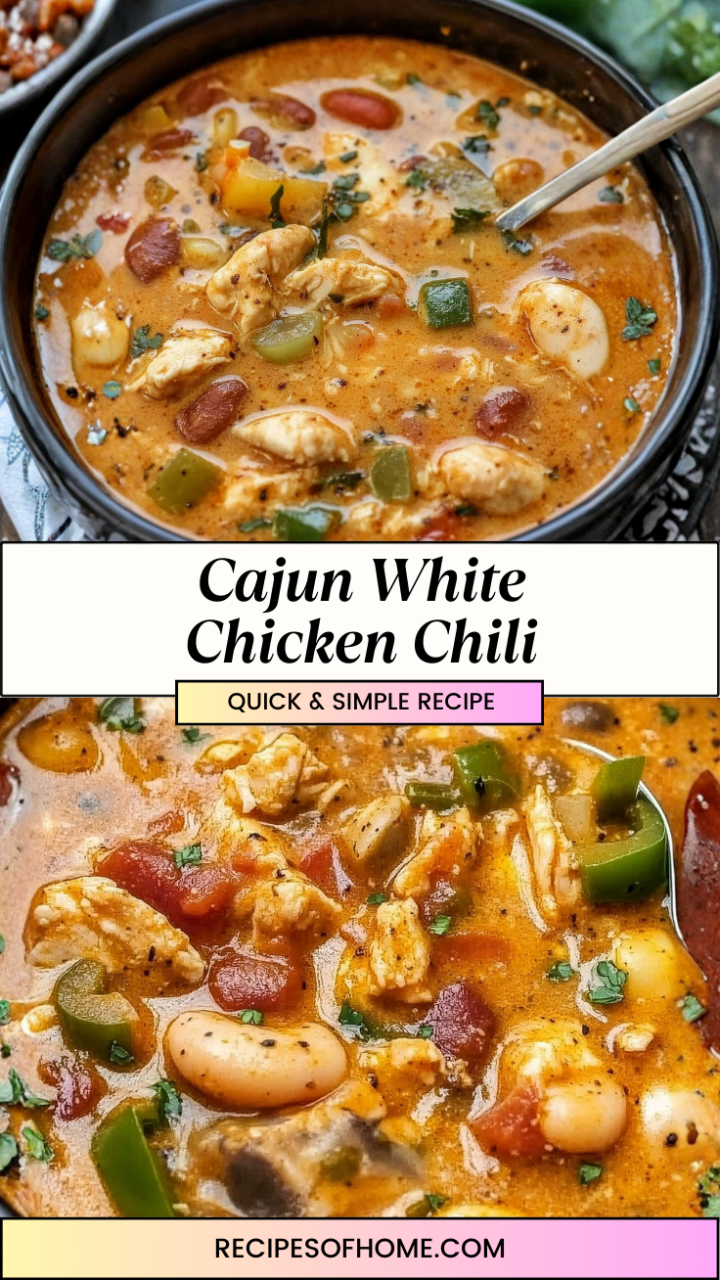 Homemade Cajun White Chicken Chili