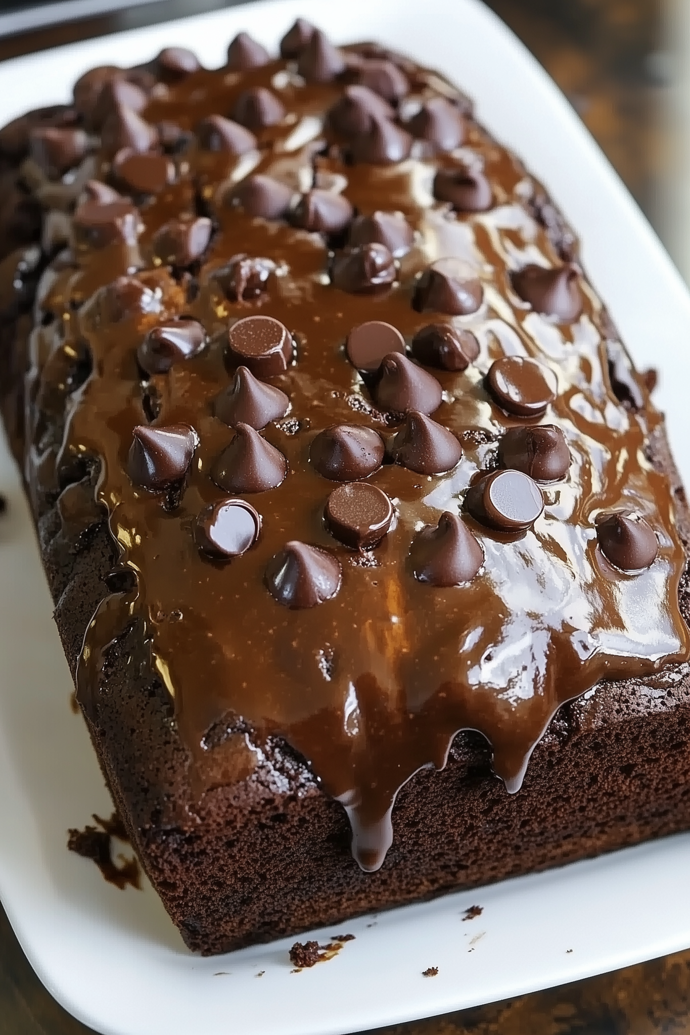 Homemade Hot Fudge Brownie Bread
