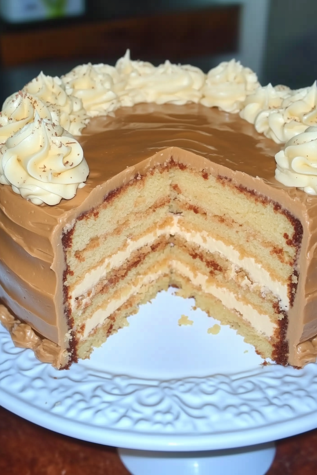 Homemade White Chocolate Mocha Cake