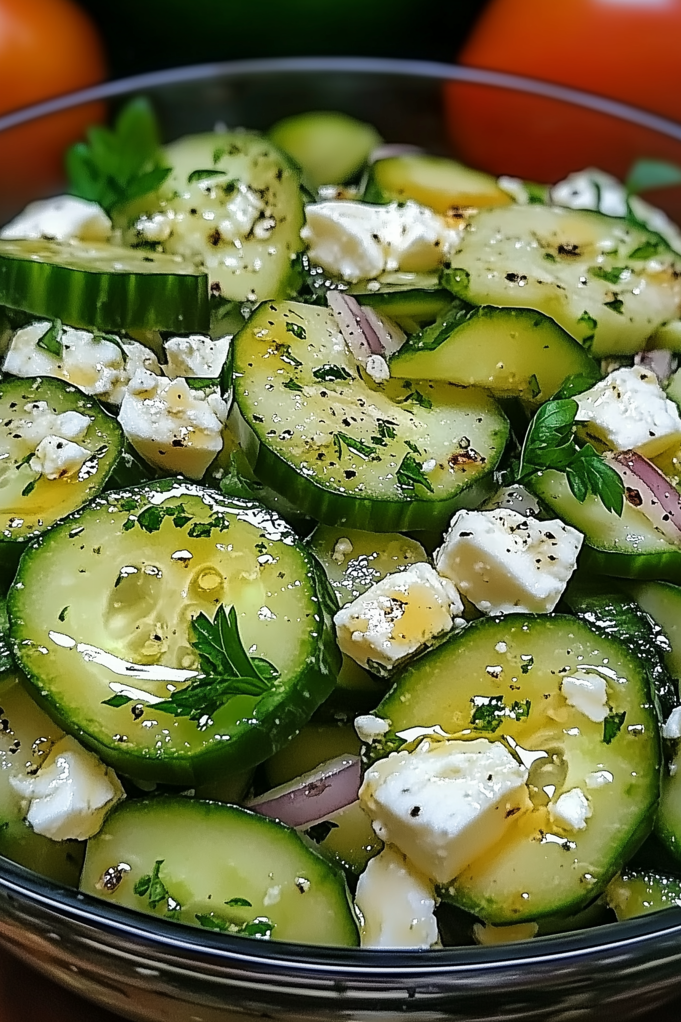 Homemade Cucumber Feta Salad