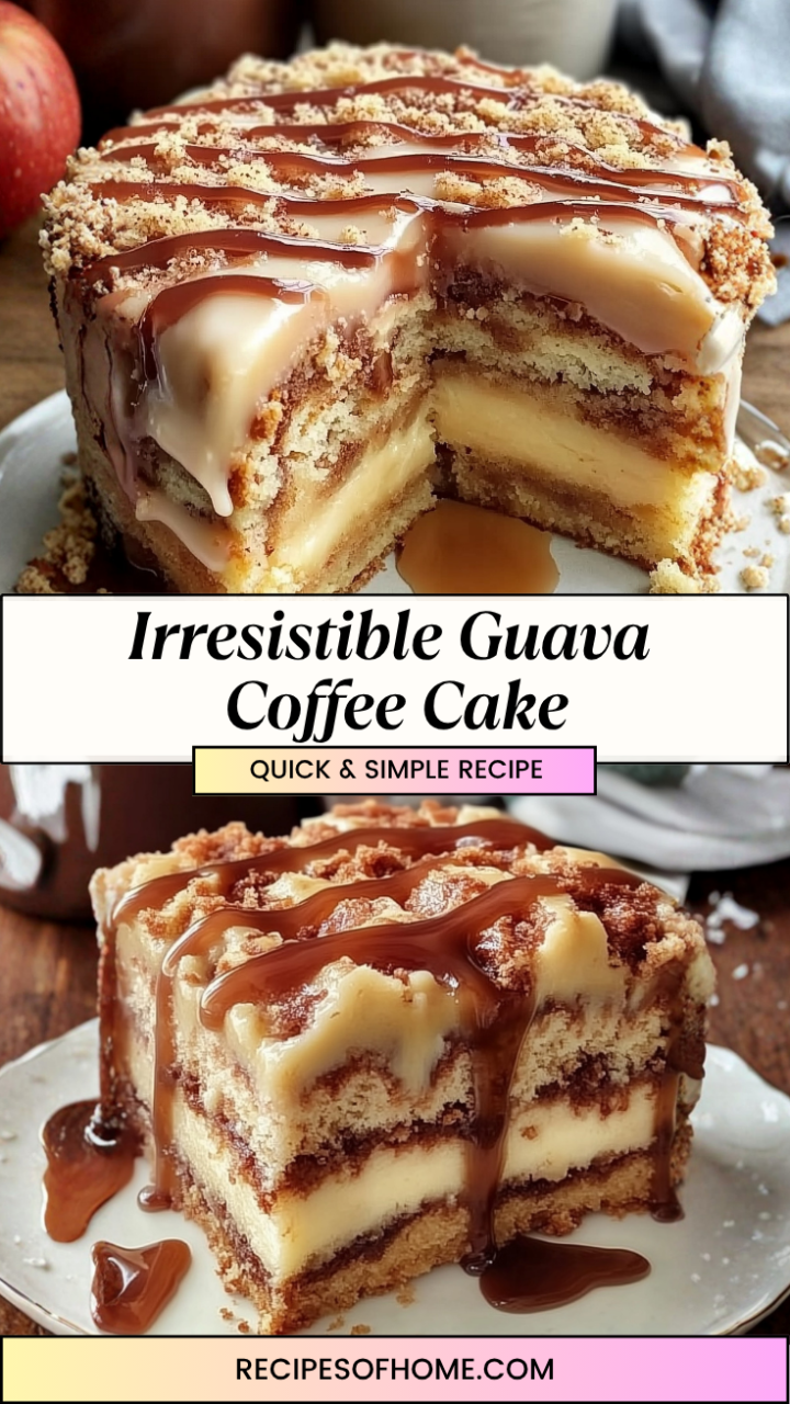 Homemade Tropical Guava Coffee Cake