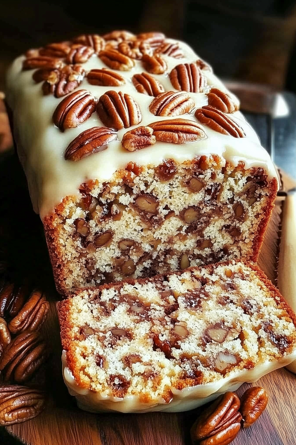 Homemade Butter Pecan Loaf Cake