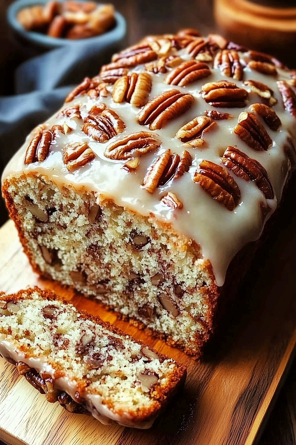 Homemade Butter Pecan Loaf Cake